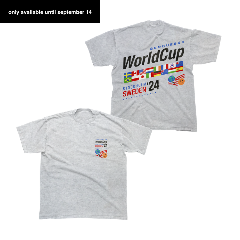 geoguessr world cup '24 tee – rainbolt